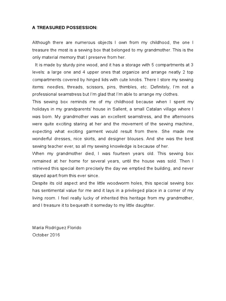 A Treasured Possession | PDF