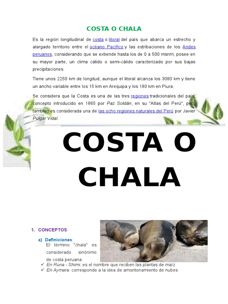 Region Chala Ecosistemas | PDF | Desierto | Clima