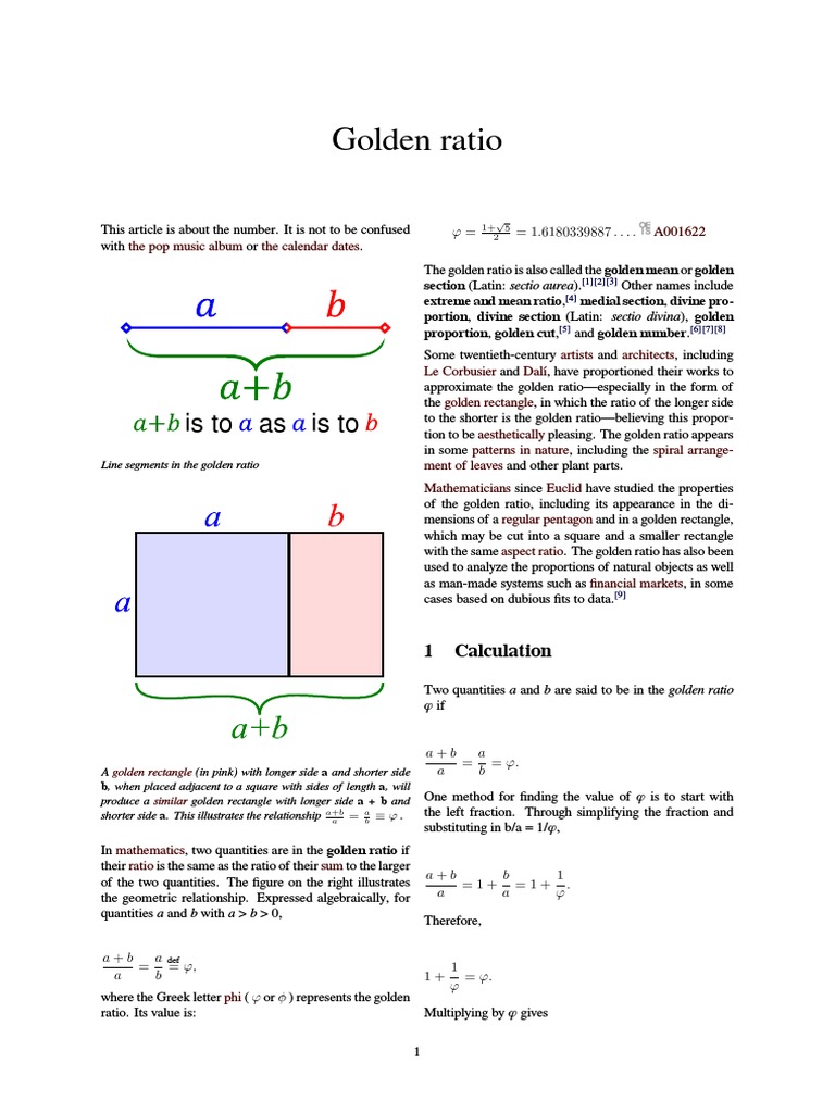 Golden Ratio | Download Free PDF | Triangle | Elementary Geometry