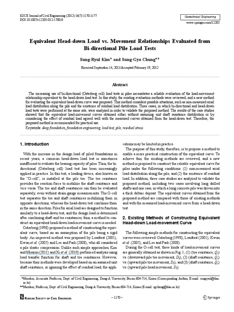 Equivalent Head-down Load vs. Movement Relationships Evaluated from Bi ...