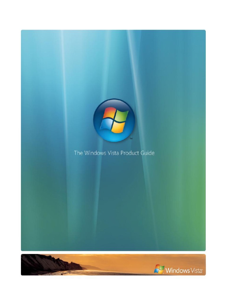 Windows Vista Product Guide | PDF | Windows Vista | Microsoft Windows