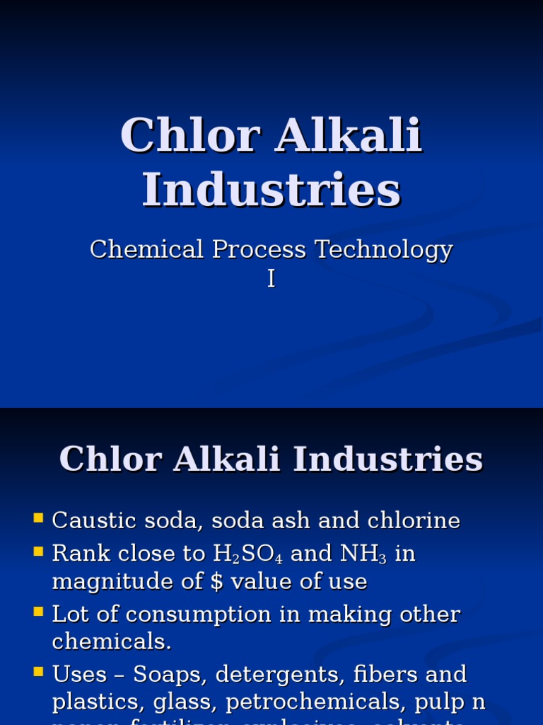 Overview of Chlor Alkali Process | PDF | Sodium Hydroxide | Physical ...