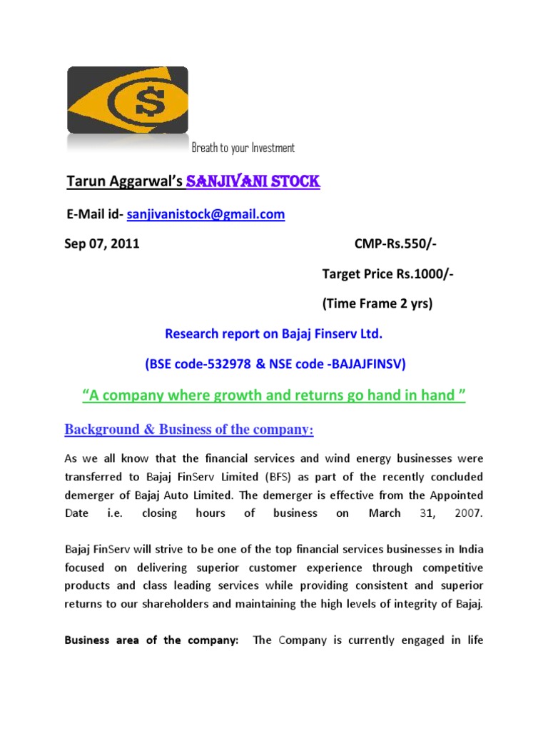 report-on-bajaj-finserv-ltd-pdf-pdf
