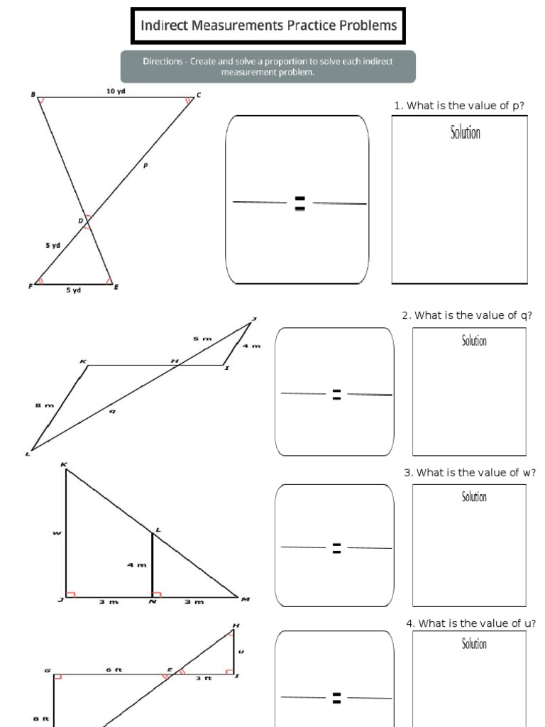 Indirect Measurement Problems | PDF