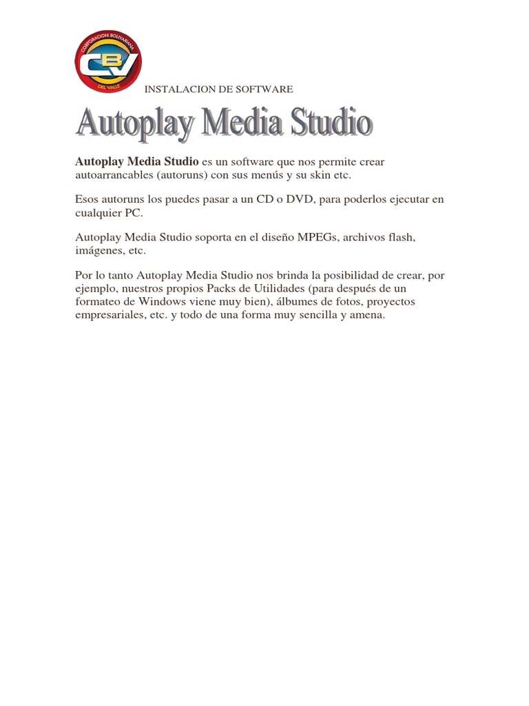 Manual - Autoplay Media Studio 6.0 | PDF | Disco compacto | Vídeo