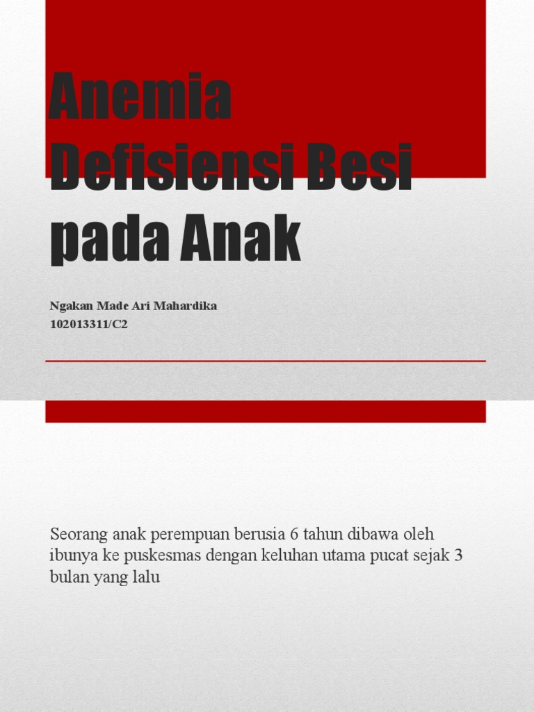 Anemia Defisiensi Besi Pada Anak | PDF