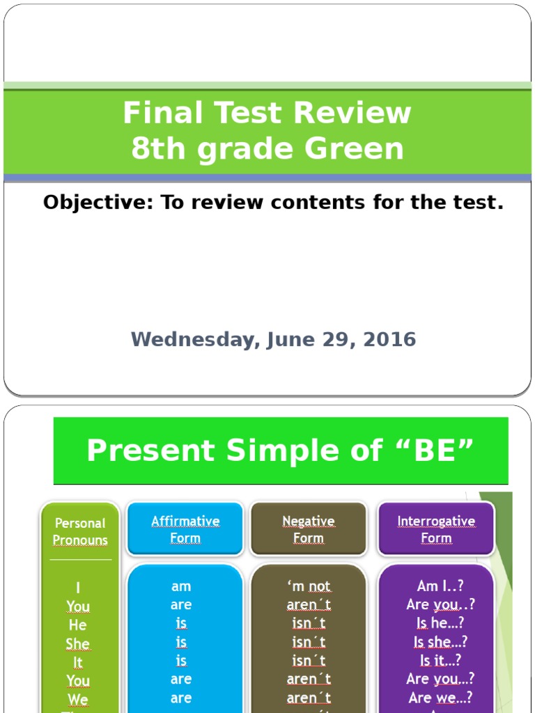 8th Grade English Test Review Guide | PDF