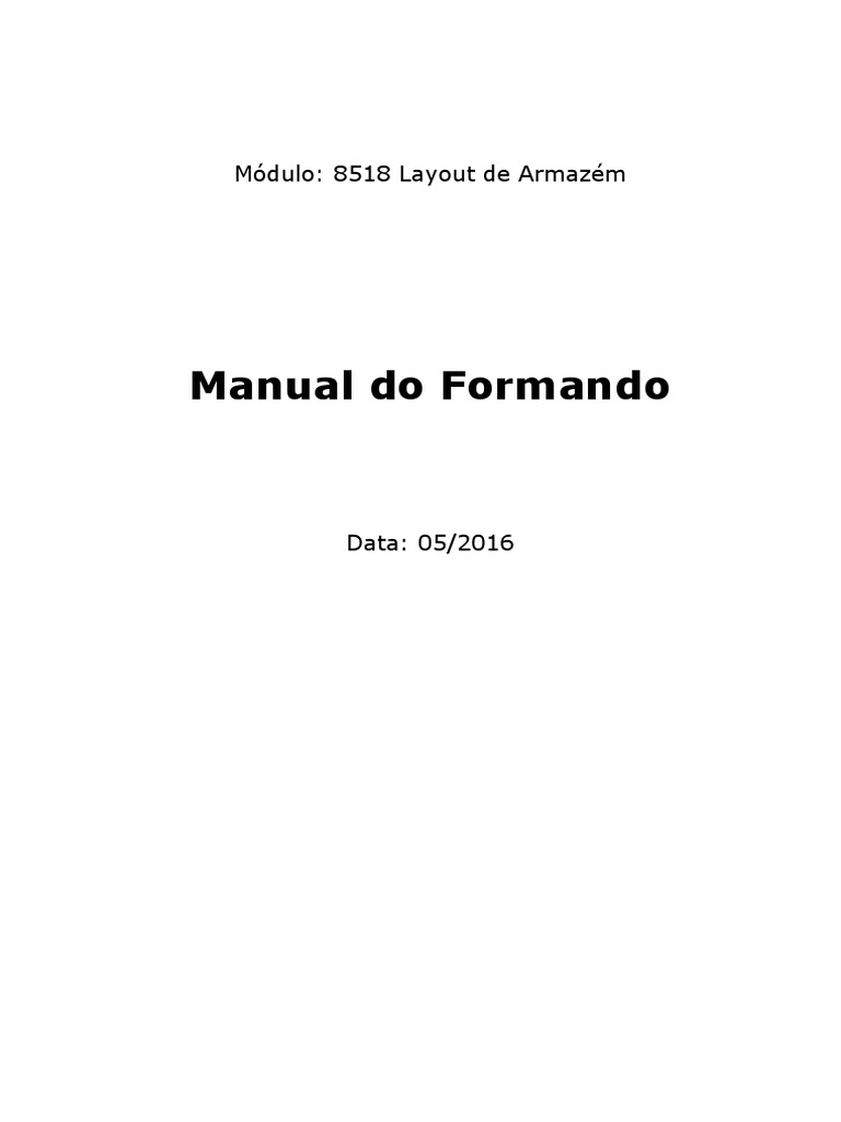 8518 - Manual Layout de Armazém PDF | PDF