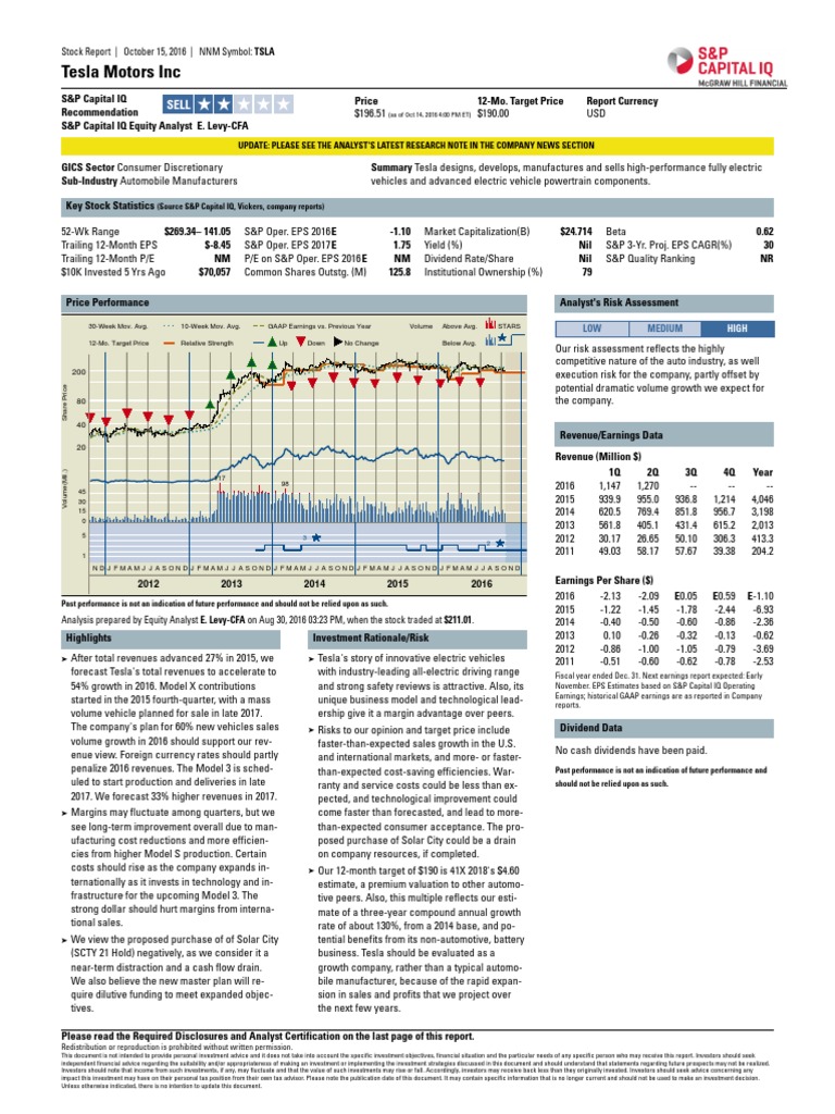 Tesla Market Analysis | PDF | Electric Car | Investing