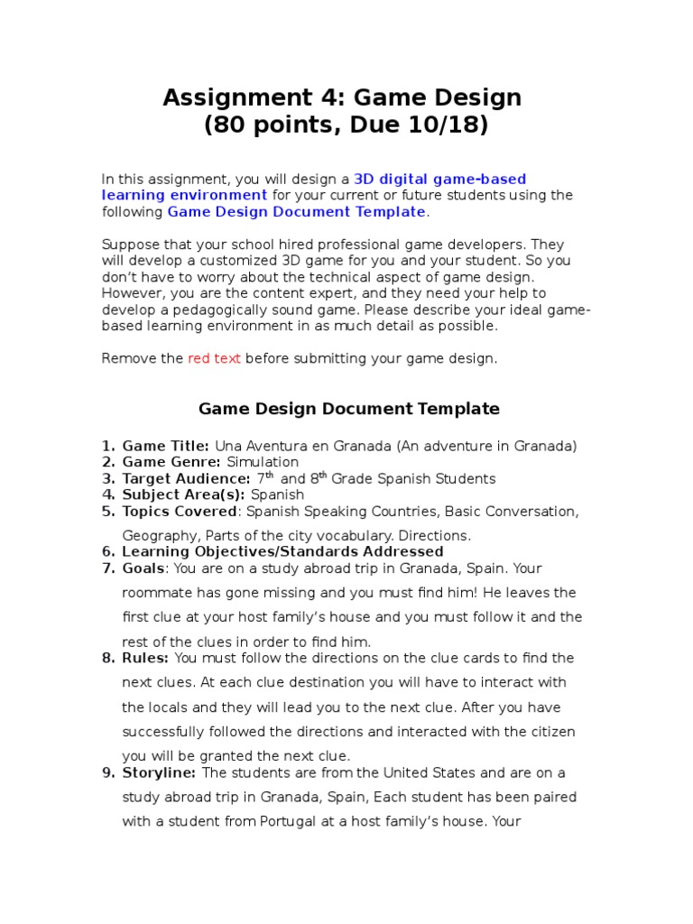 Assignment 4 | PDF | Video Games | Cognition