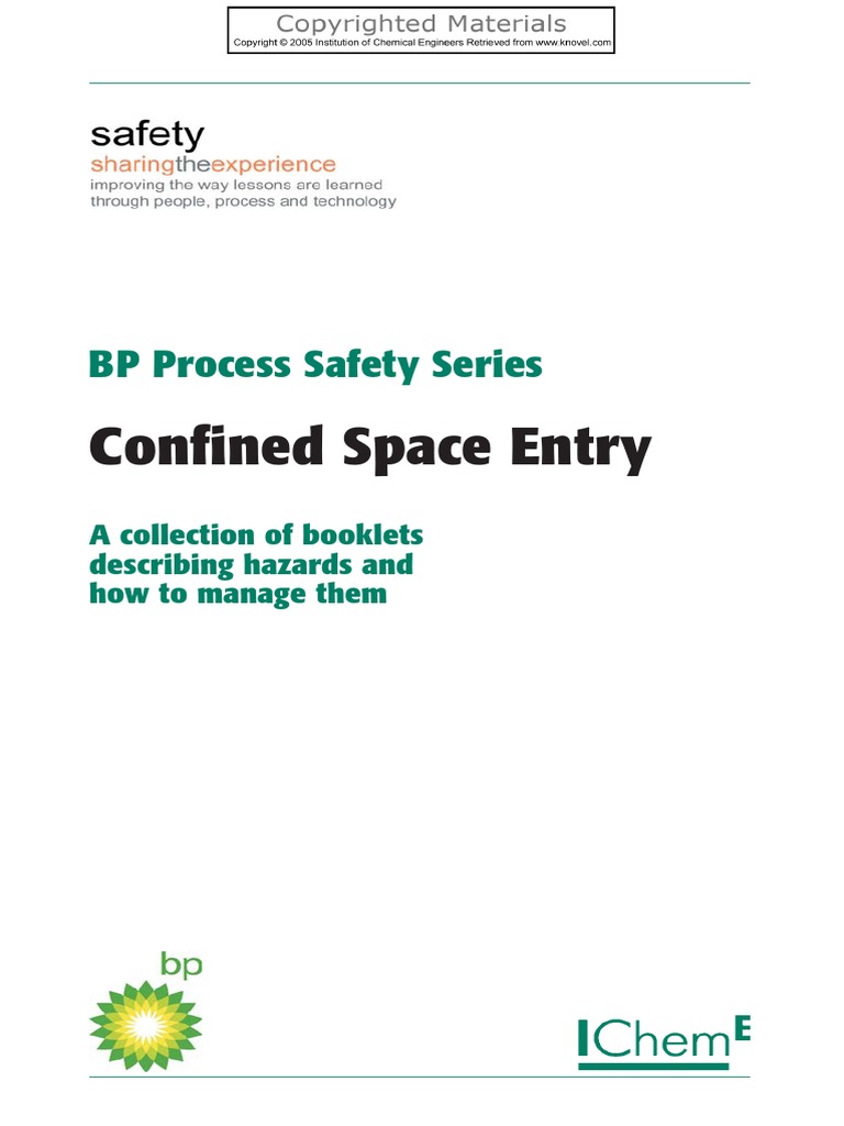 BP Process Safety Series, Confined Space Entry-2005 | PDF | Toxicity ...