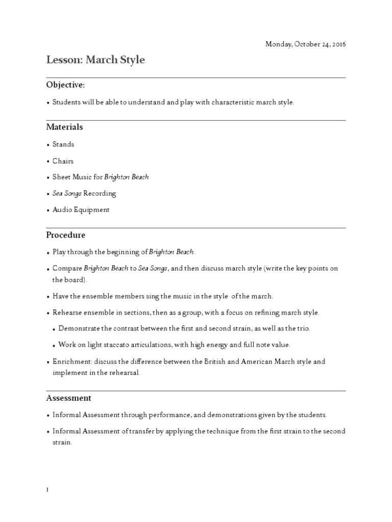 March Style | PDF | Language Arts & Discipline