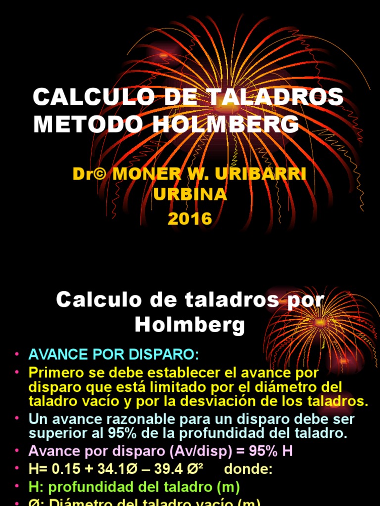 Calculo Metodo Holmberg | PDF | Explosión | Peligros