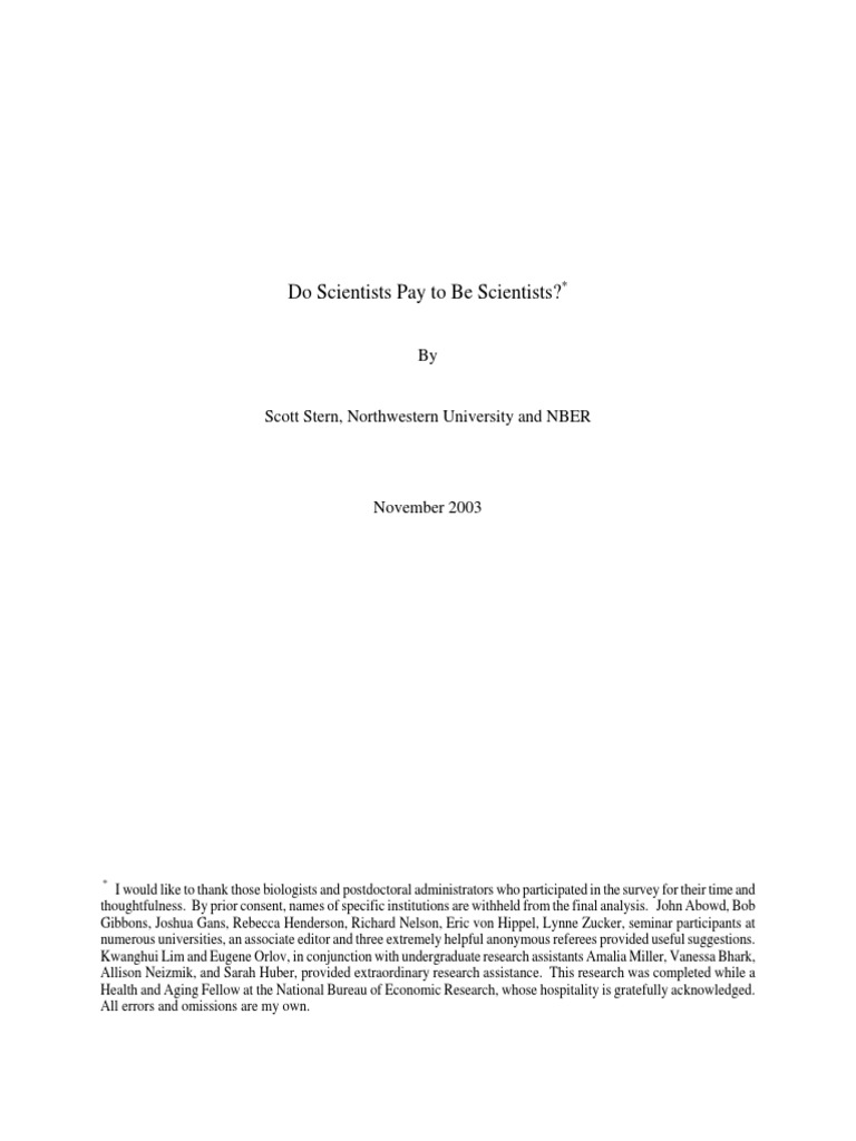Stern Scientists | PDF | Survey Methodology | Science