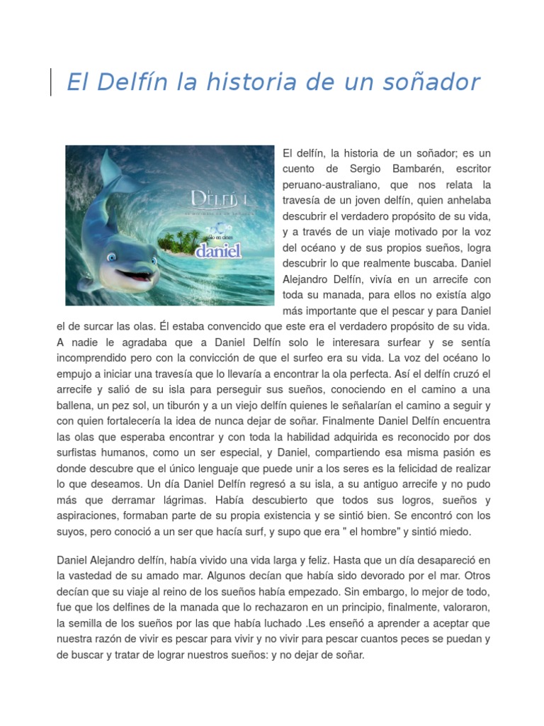 El Delfín La Historia de Un Soñador | PDF