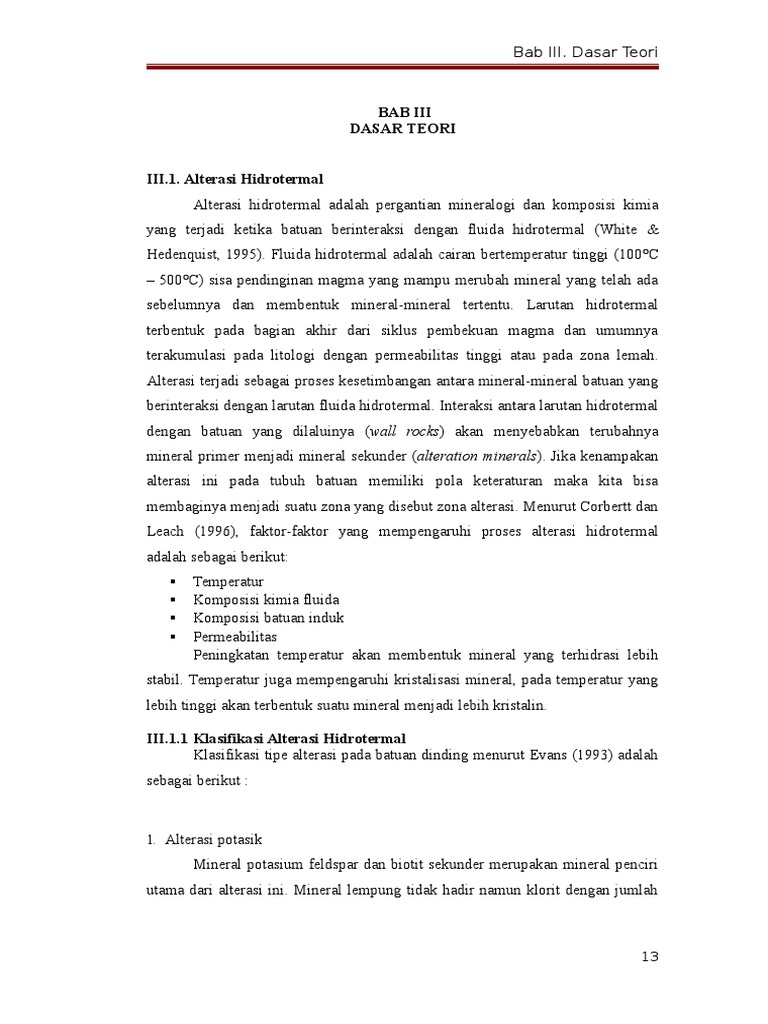 Dasar Teori Alterasi | PDF