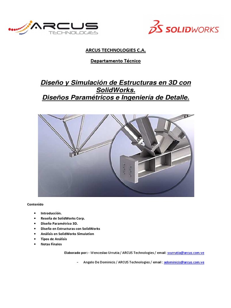 W. URRIUTA, Diseño y Simulación de Estructuras en 3D Con Sol | PDF ...