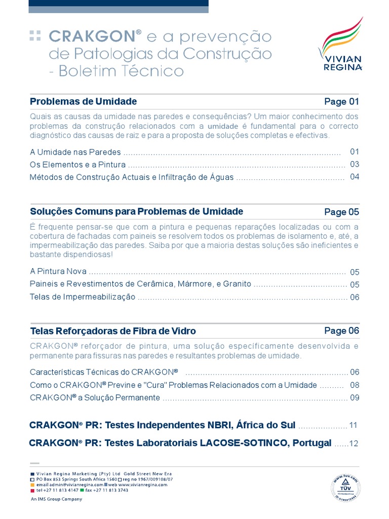 CRAKGON Boletim | PDF | Tinta | Umidade