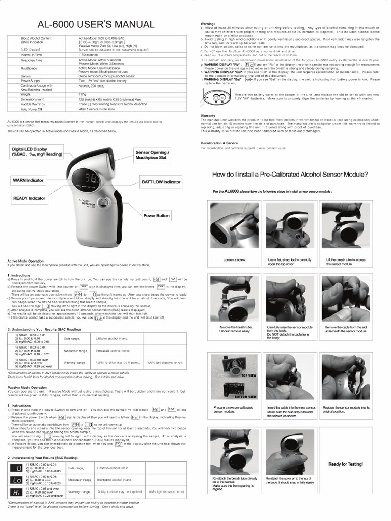 Al 6000 Manual | PDF