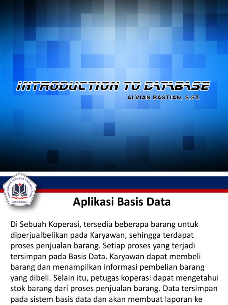 Pertemuan 9 - Aplikasi Basis Data | PDF