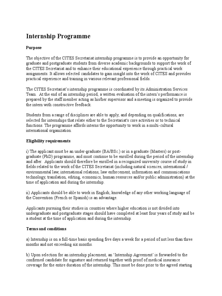 Internship Programme | PDF | Postgraduate Education | Internship