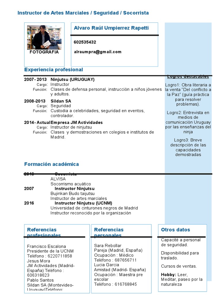 Curriculum Alvaro | PDF