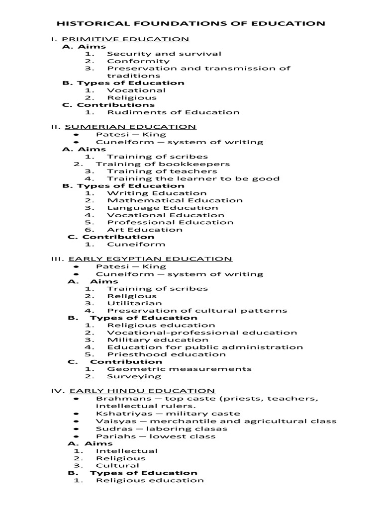 Historical Foundations of Education | PDF | Intellectual | Chivalry