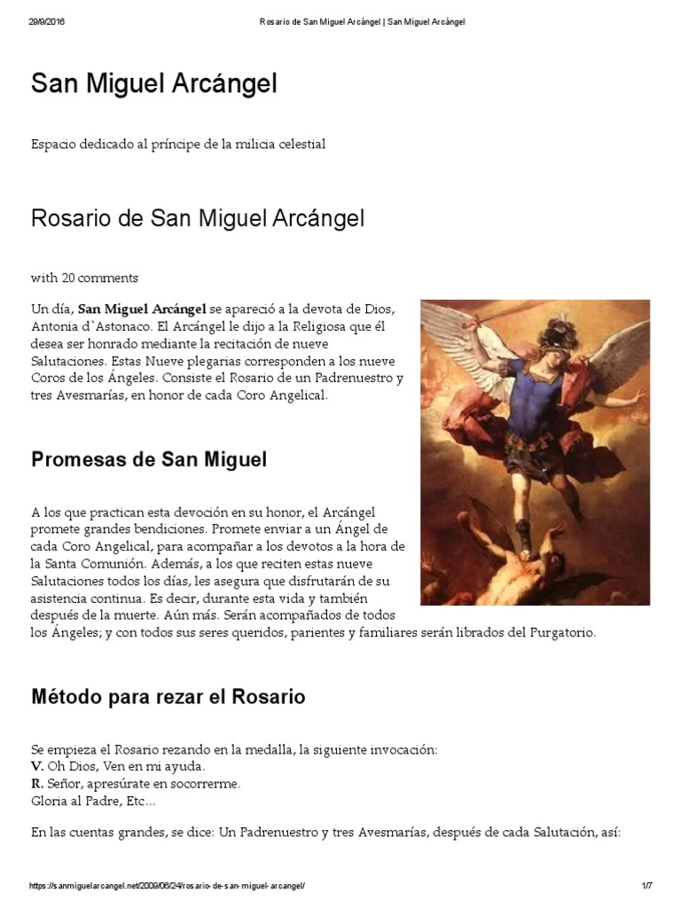 Rosario de San Miguel Arcángel - San Miguel Arcángel | PDF | Miguel (Arcángel) | Rosario
