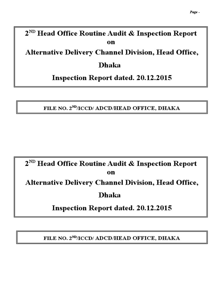 File No. 2 /ICCD/: Adcd/Head Office, Dhaka | PDF