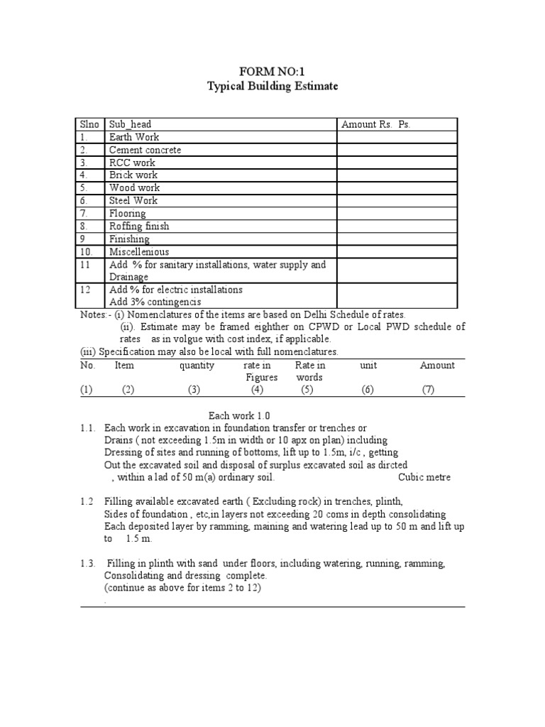 HBA FORM-1 & 2 | Brick | Concrete