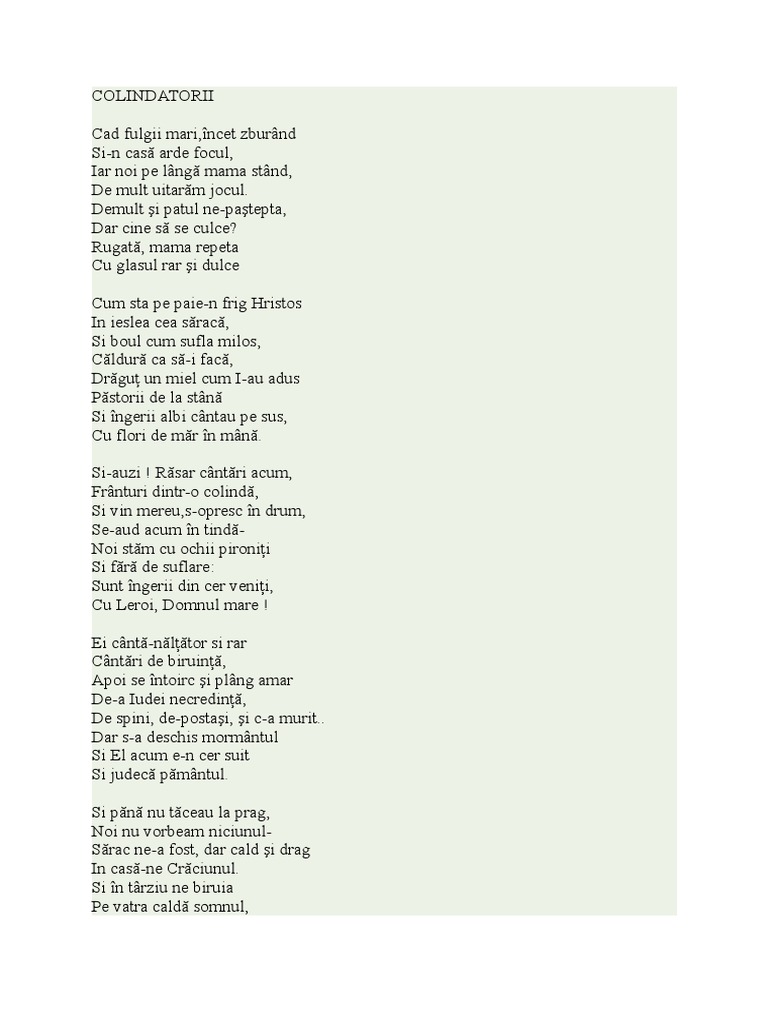 Colindatorii George Cosbuc | PDF