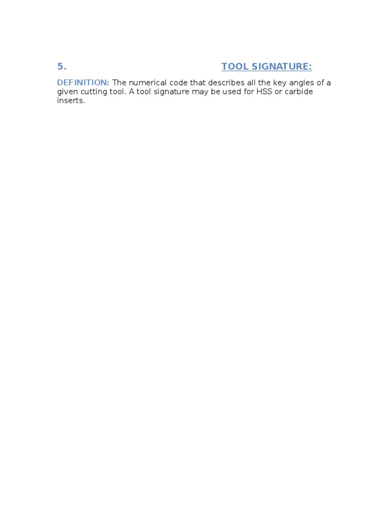 Tool Signature | PDF | Machine Tool | Machines