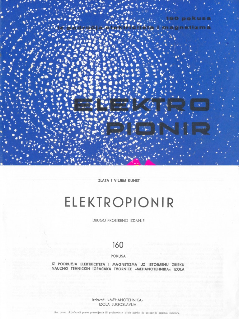 Zlata Kunst-Elektro Pionir-160 Eksperimenata | PDF