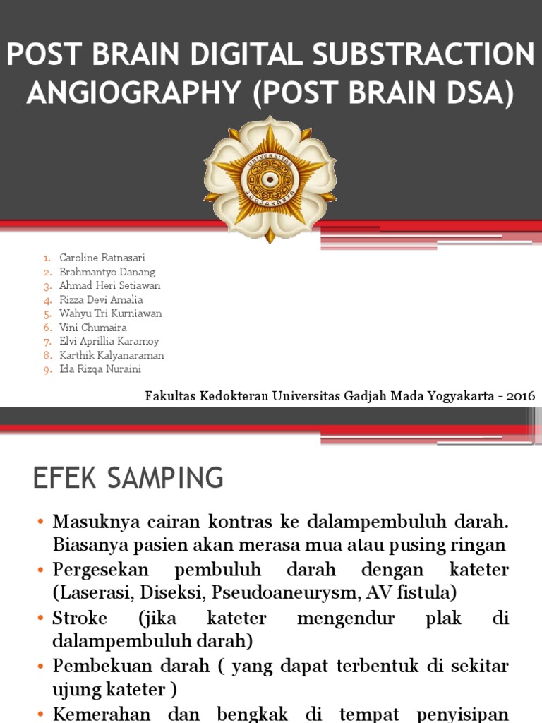 Efek Samping dan Komplikasi Post Brain DSA | PDF