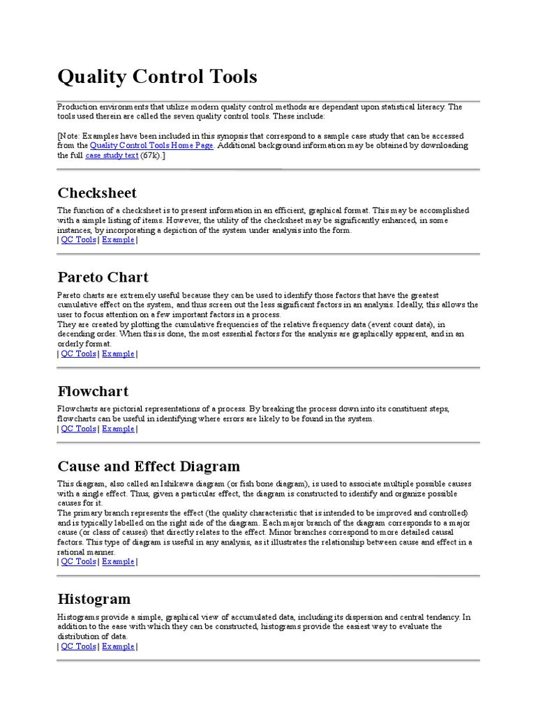 Quality Control Tools | PDF | Causality | Histogram