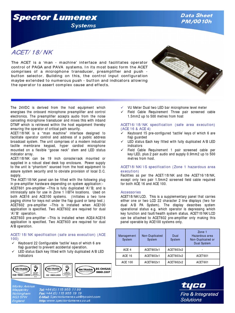 PM0010h ACET18NK | PDF | Microphone | Electrical Engineering