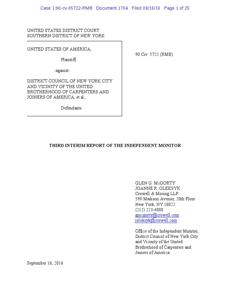 IM 3rd Interim Report | PDF | Committee | Lawsuit