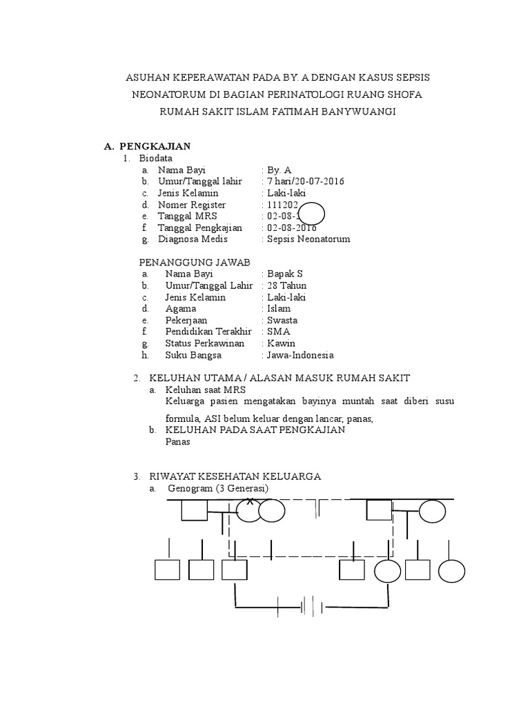 Asuhan Keperawatan Sepsis Neonatorum Bayi | PDF