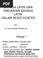 Arti Signa Dalam Resep Obat (1) - Dikonversi | PDF