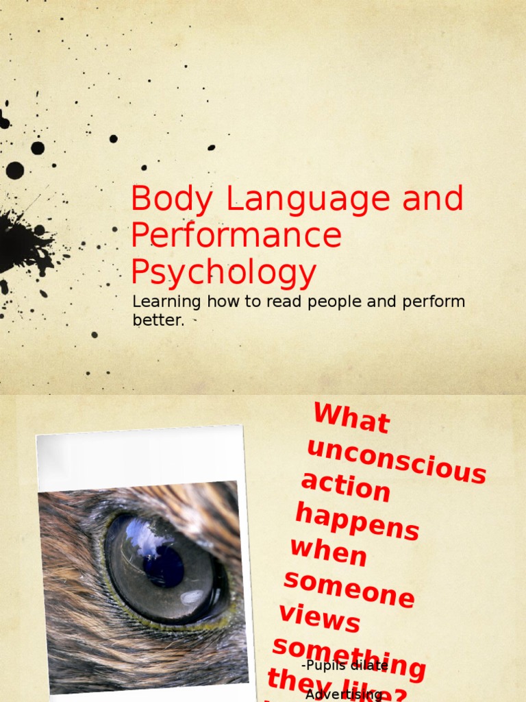 Body Language and Performance Psychology: Learning How To Read People ...