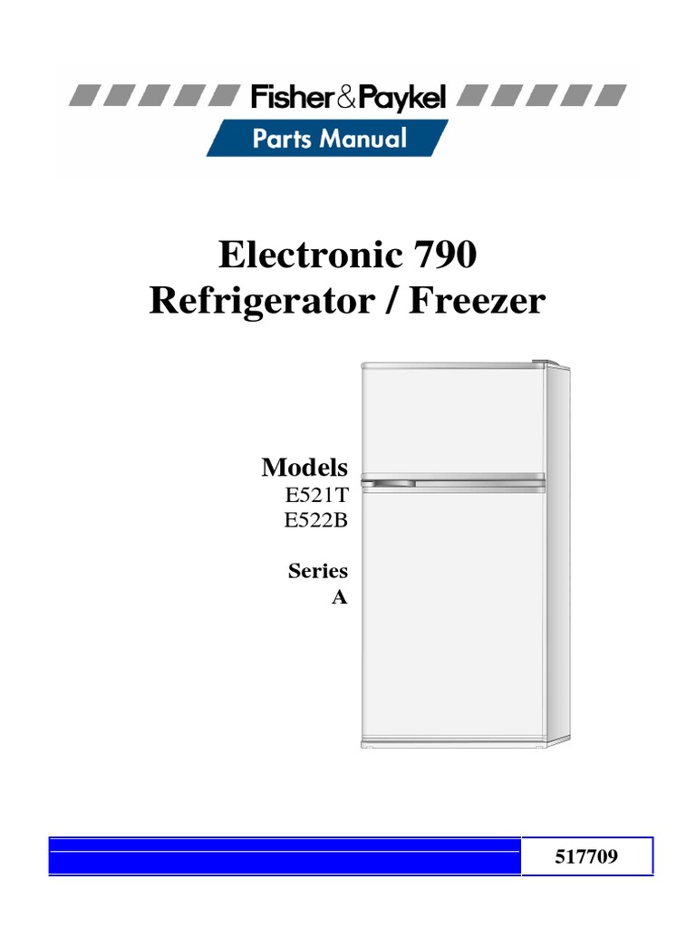 E522B Series A Parts Manual | PDF | Refrigerator | Door