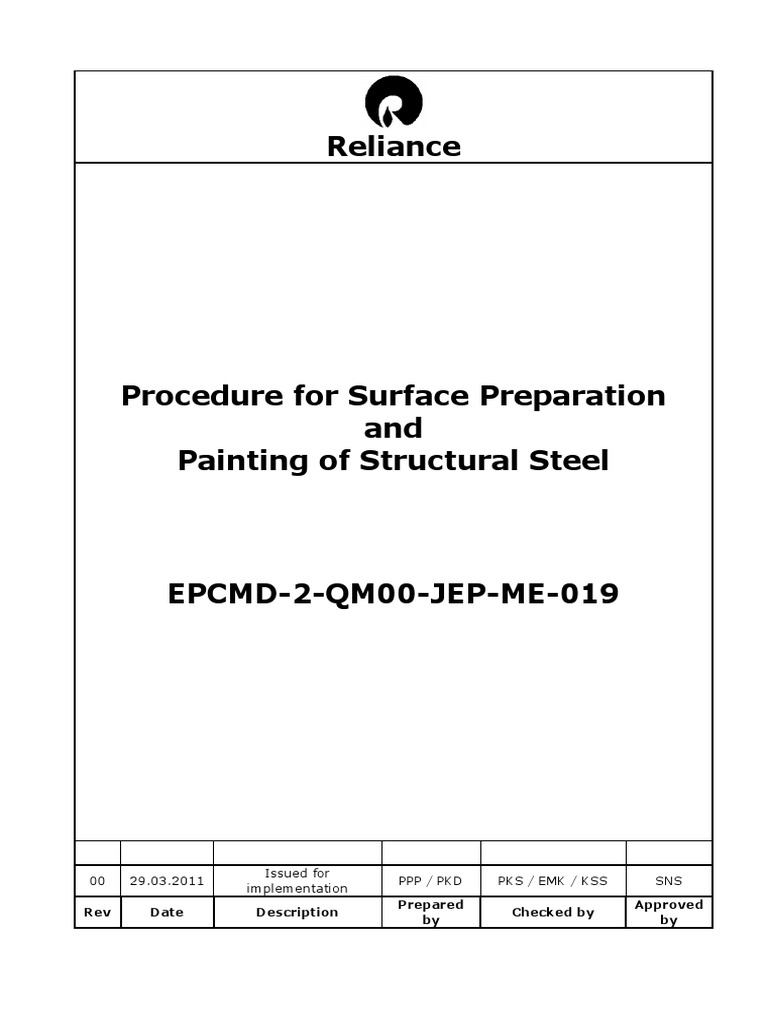 Surface Preparation and Painting of Structural Steel | PDF | Paint | Rust