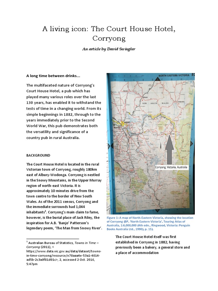 A Living Icon: The Court House Hotel, Corryong | PDF | Victoria ...