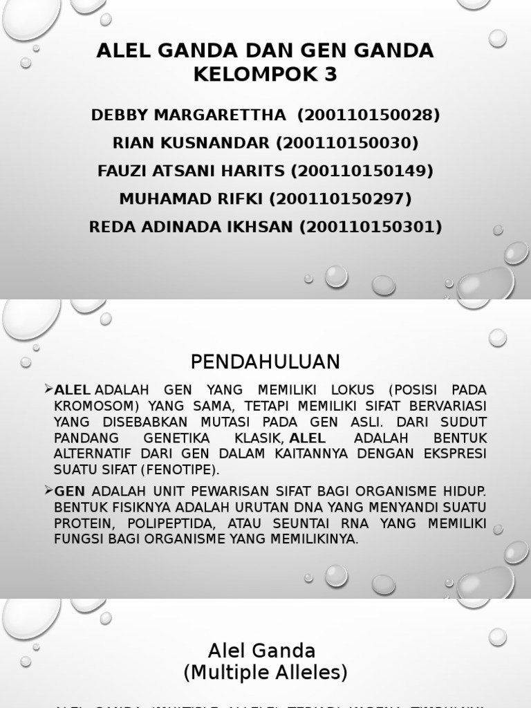 Alel Ganda dan Gen Ganda dalam Genetika | PDF