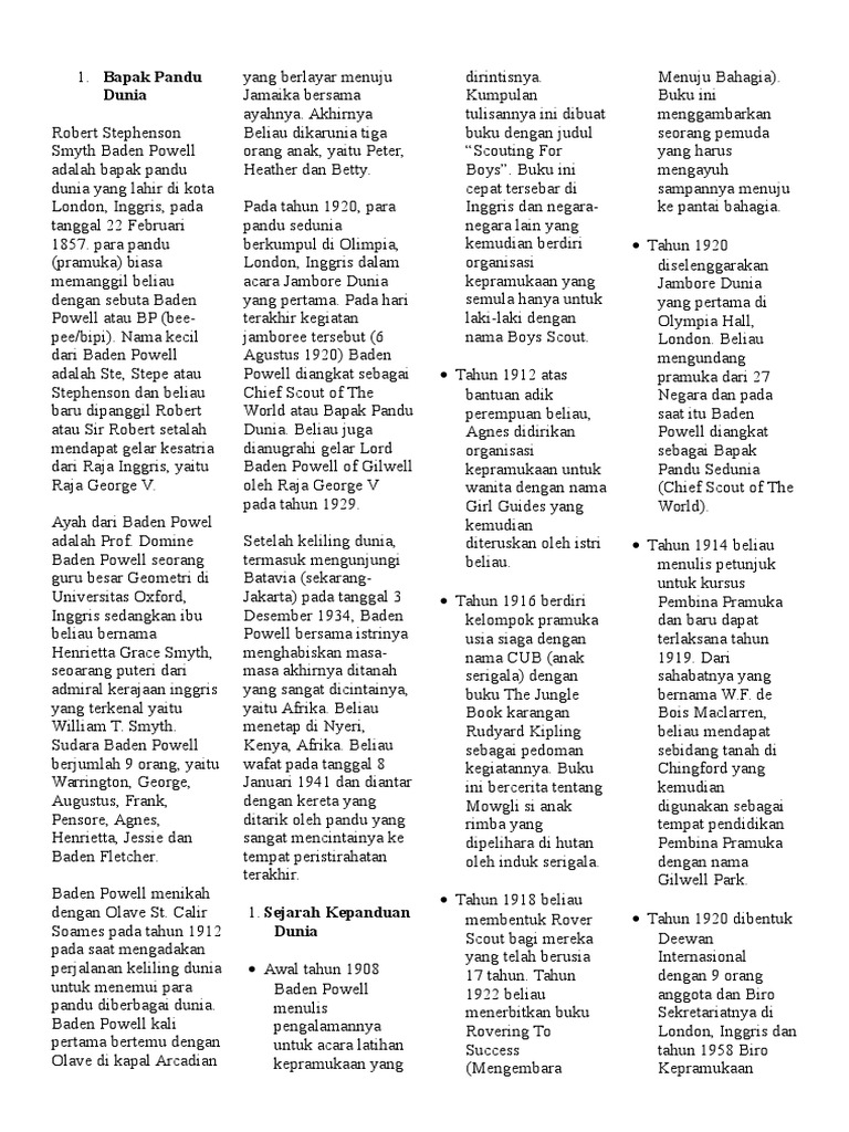 Bapak Pandu Dunia | PDF