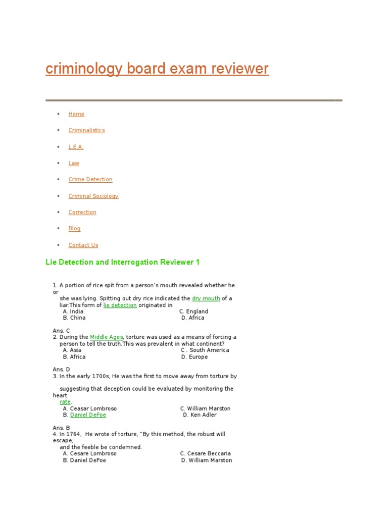 Lie Detection and Interrogation | PDF | Polygraph | Forensic Science