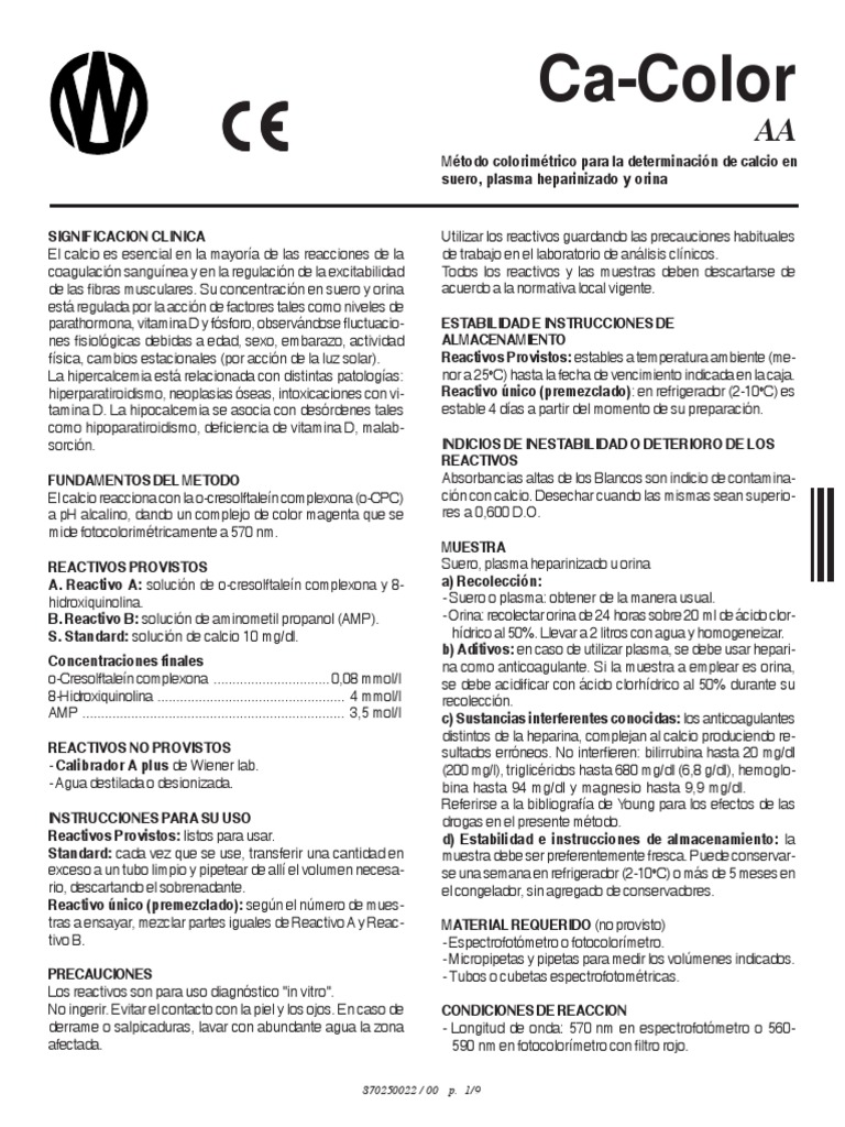 Calcio Color 2 | PDF | Calcio | Magnesio