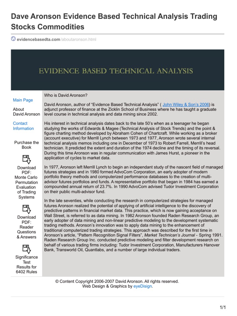 Evidence Based Technical Analysis | PDF | Technical Analysis | Data Mining