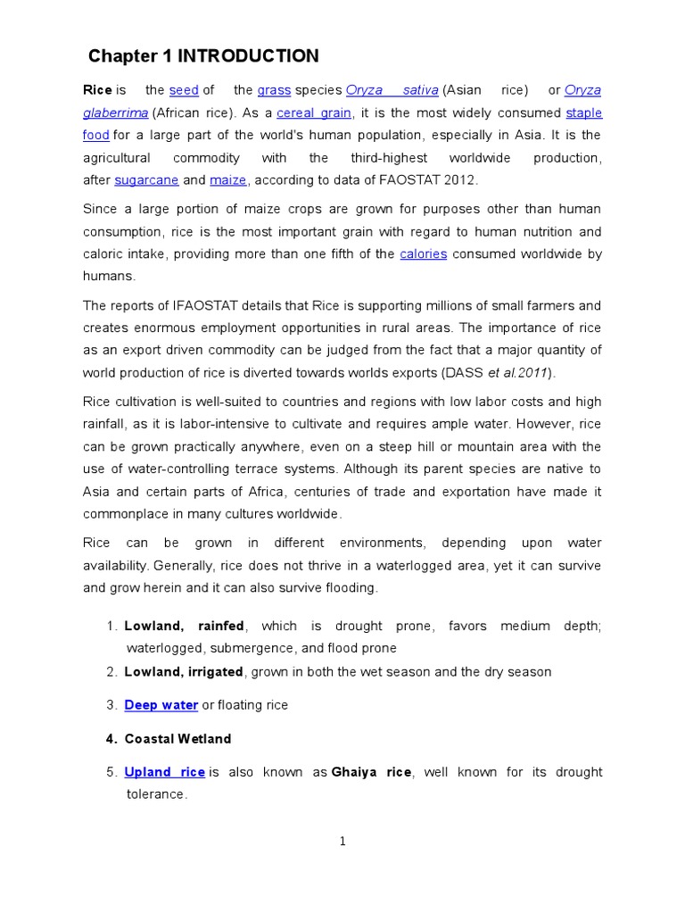 Value Chain Analysis For Rice in | PDF | Rice | Value Chain
