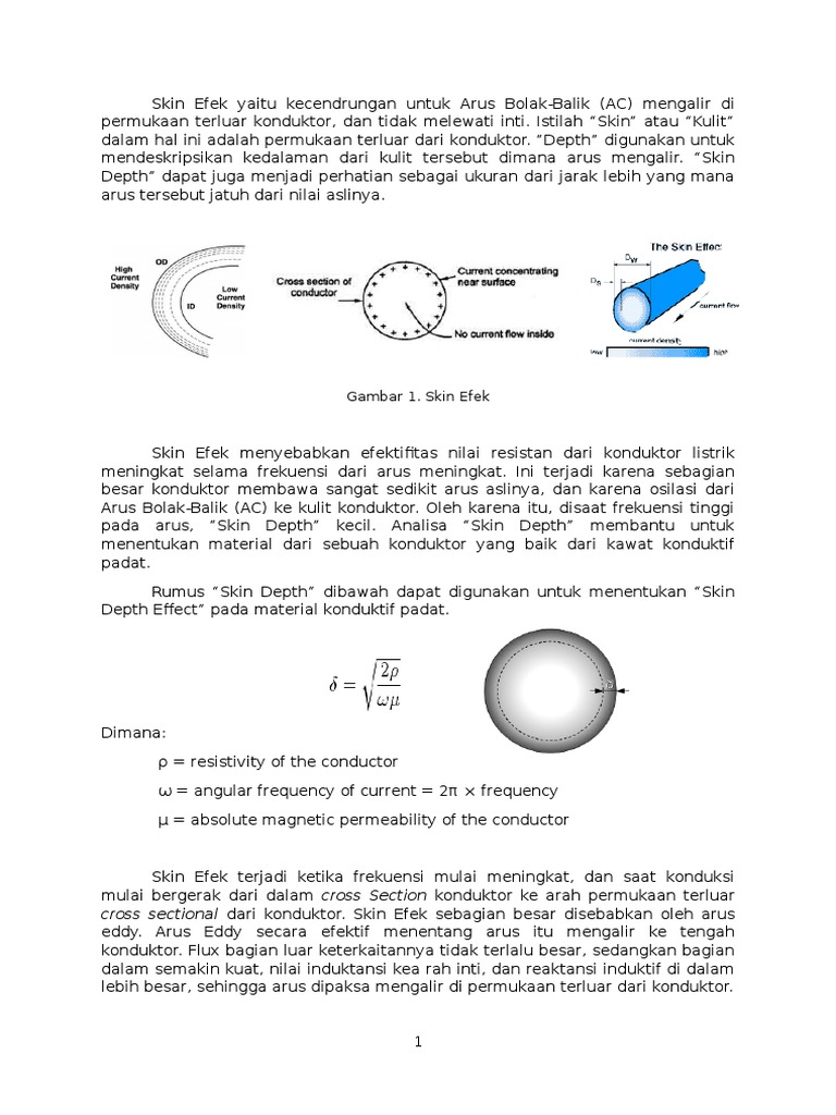 Rumus dan Penjelasan Skin Effect | PDF